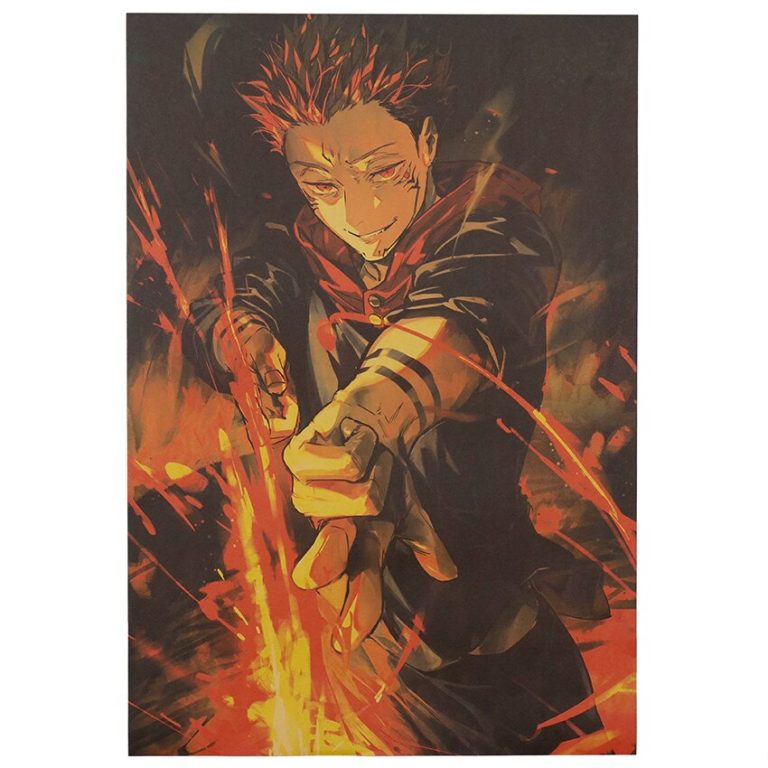 Jujutsu Kaisen Itadori Yuji Kraft Paper Posters - Jujutsu Kaisen Store