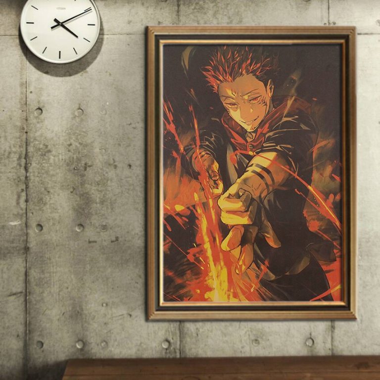 Jujutsu Kaisen Itadori Yuji Kraft Paper Posters - Jujutsu Kaisen Store