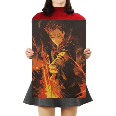 Jujutsu Kaisen Itadori Yuji Kraft Paper Posters - Jujutsu Kaisen Store