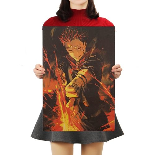 Jujutsu Kaisen Itadori Yuji Kraft Paper Posters - Jujutsu Kaisen Store
