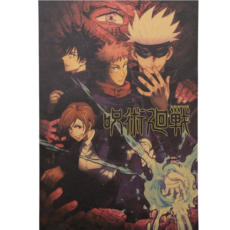 New Jujutsu Kaisen Retro Kraft Paper Poster - Jujutsu Kaisen Store