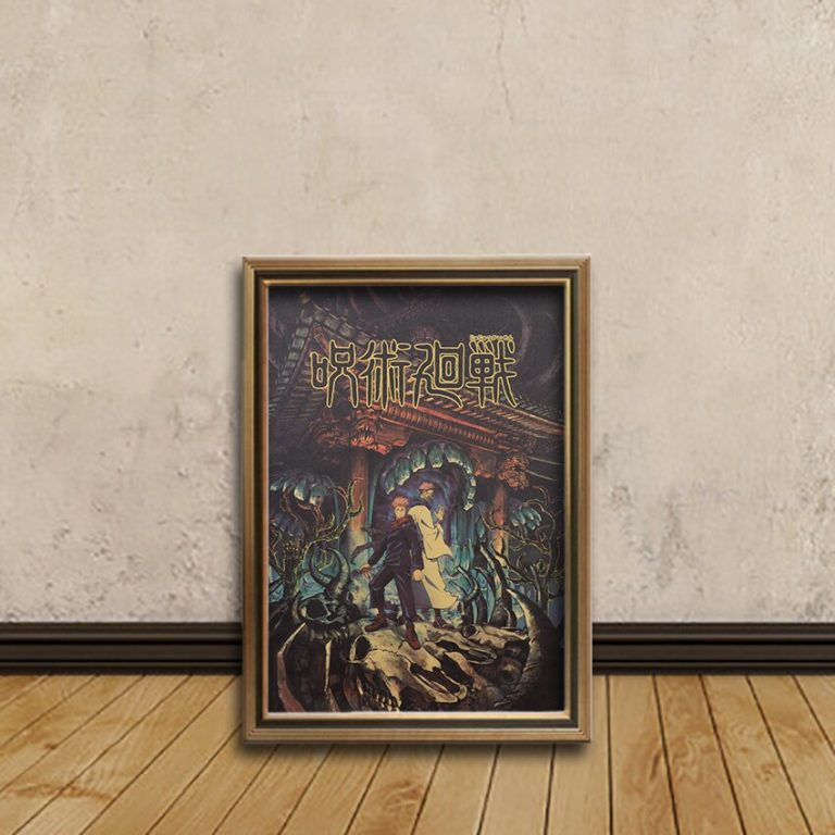 Anime Jujutsu Kaisen Retro Kraft Paper Poster - Jujutsu Kaisen Store