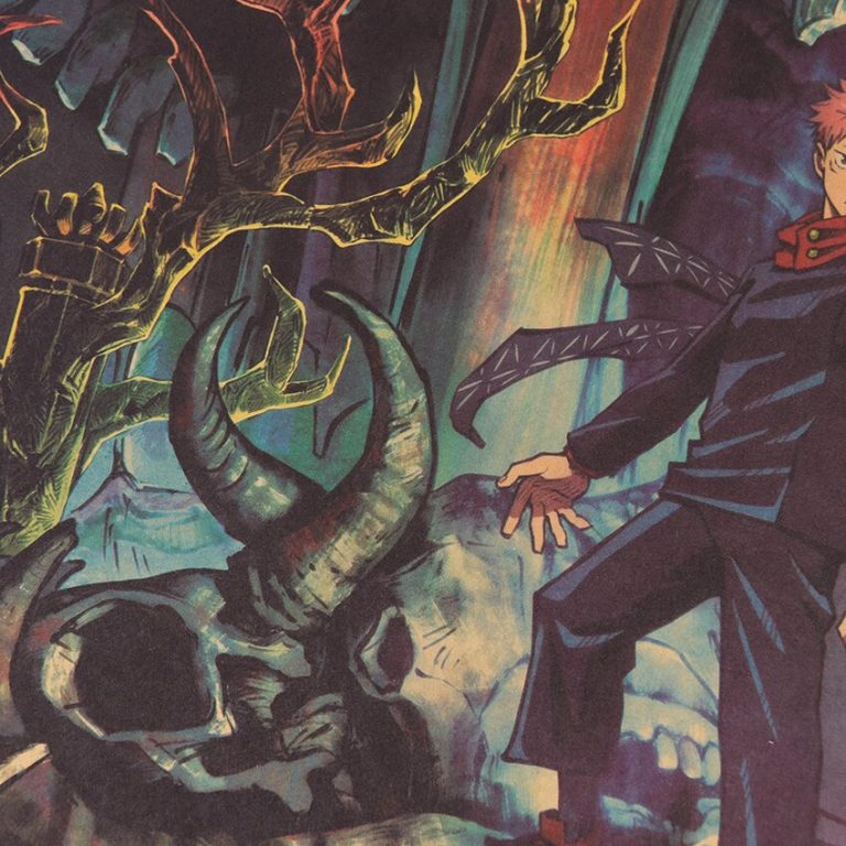 Anime Jujutsu Kaisen Retro Kraft Paper Poster - Jujutsu Kaisen Store