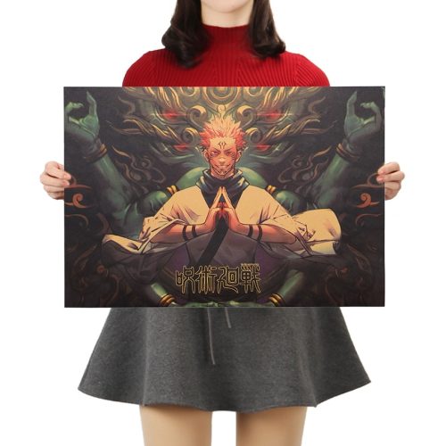Jujutsu Ryomen Sukuna Kraft Paper Posters - Jujutsu Kaisen Store
