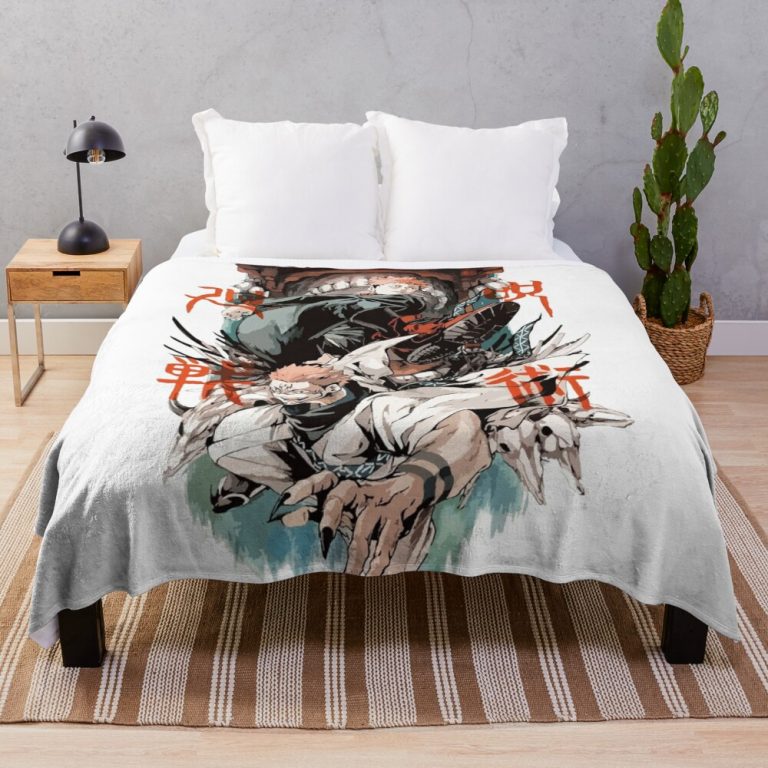 Vintage Jjk Jujutsu Kaisen Throw Blanket - Jujutsu Kaisen Store