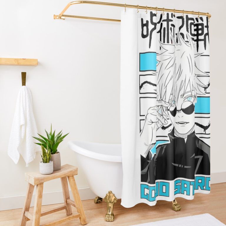 Stylish Gojo Jujutsu Kaisen Shower Curtain - Jujutsu Kaisen Store