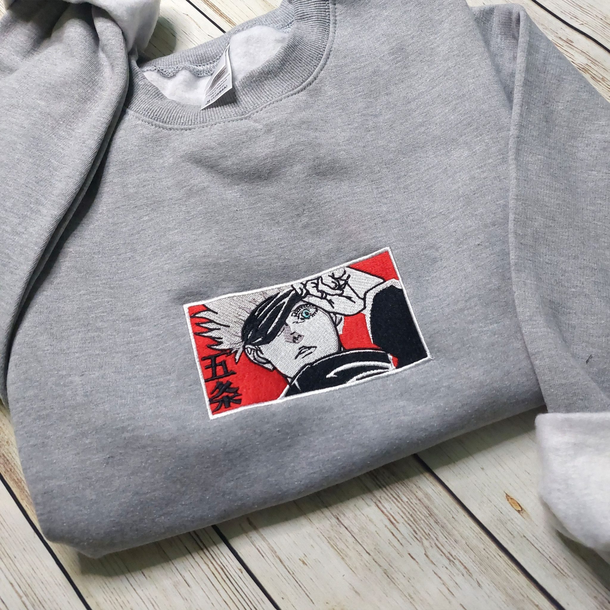 Gojo Jujutsu Kaisen Red Embroidered Clothing - Jujutsu Kaisen Store