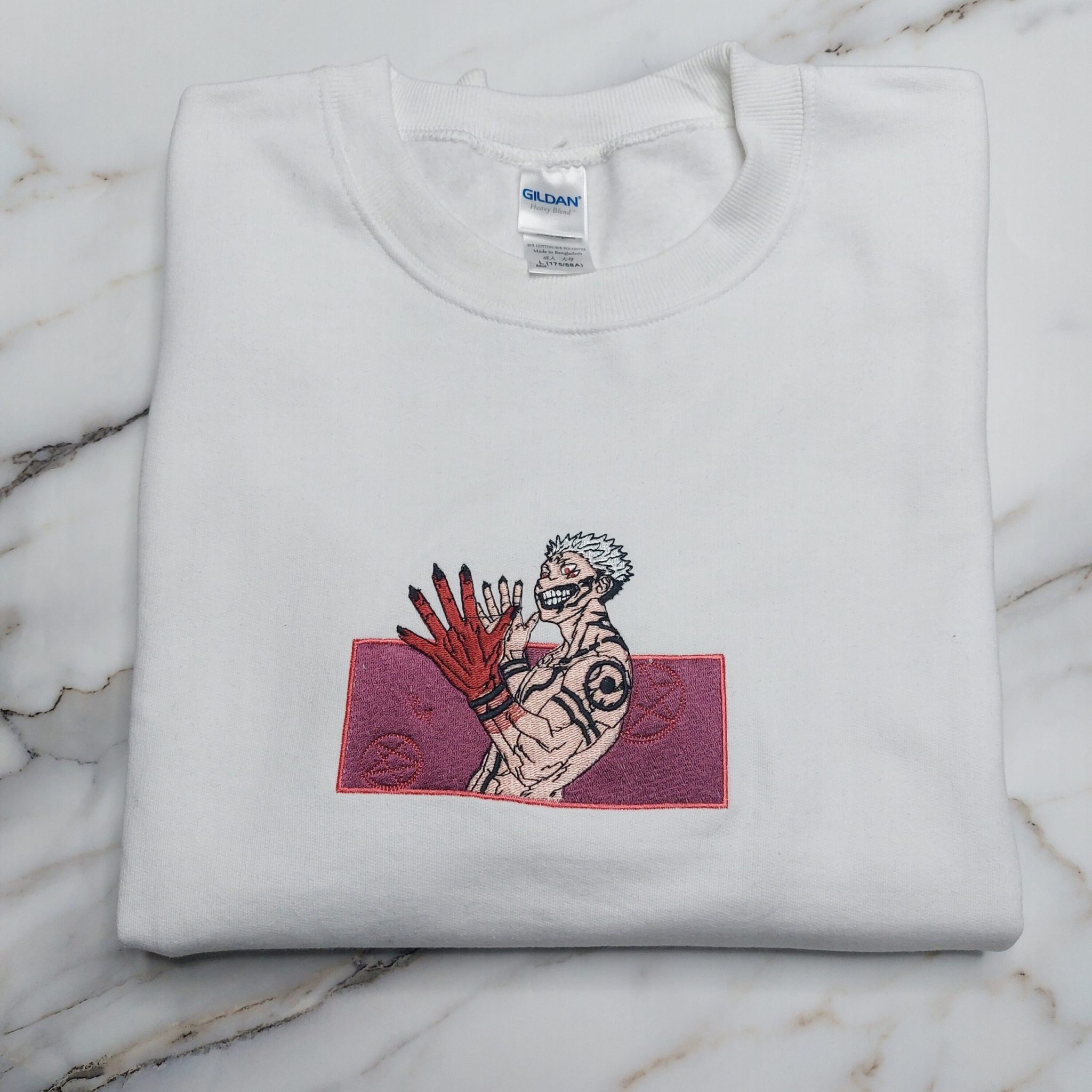 Sukuna In Big Hand Jujutsu Kaisen Embroidered Clothing - Jujutsu Kaisen ...